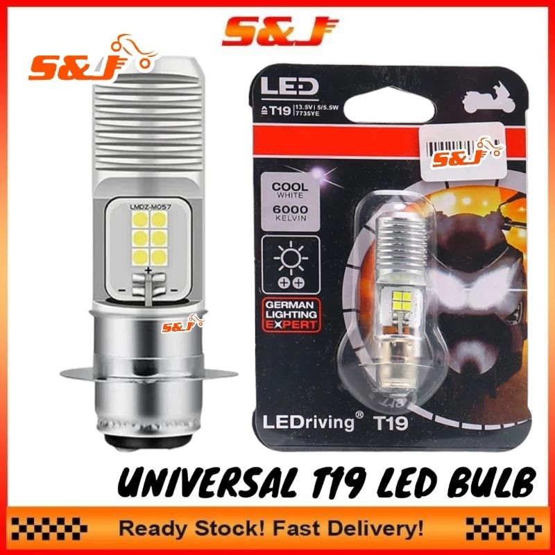 WHITE 12V T19 FRONT LED BULB LAMPU DEPAN LED BULB 12V CUB LC135 EX5 ...