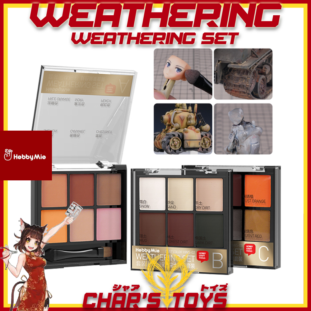 HOBBYMIO WEATHERING KIT SKINTONE/DUST&DURT/METAL HWS-01/HWS-02/HWS-03 ...