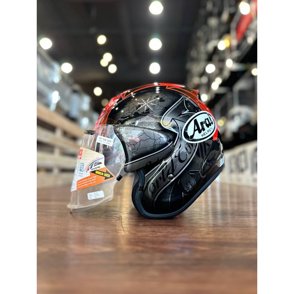 ARAI HELMET VZ-RAM OPEN FACE HARADA TOUR BLACK ORIGINAL MADE IN JAPAN. AUTHORISED DEALER ...
