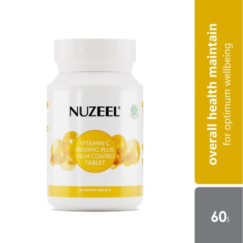 NUZEEL VITAMIN C 1000MG PLUS FILM COATED TABLET 60 COATED TABLETS ...
