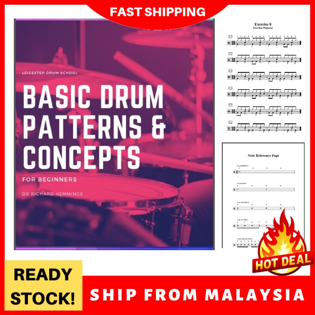 Basic Drum Patterns and Concepts for Beginners [PDF] | Shopee Malaysia