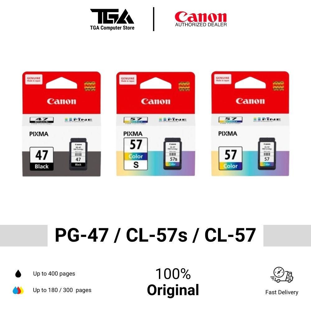 Canon PG-47 Black / CL-57s Color / CL-57 Color Ink Cartridge [Original ...