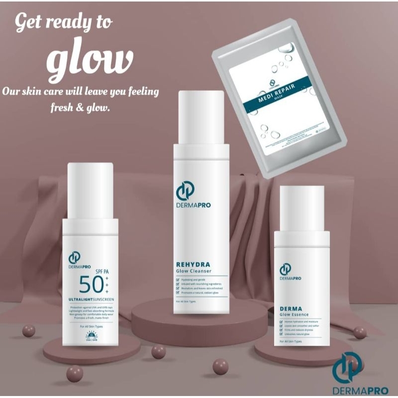 DermaPro Hydration Glowing Cleanser . Glowing Radiance Essence . Ultra ...
