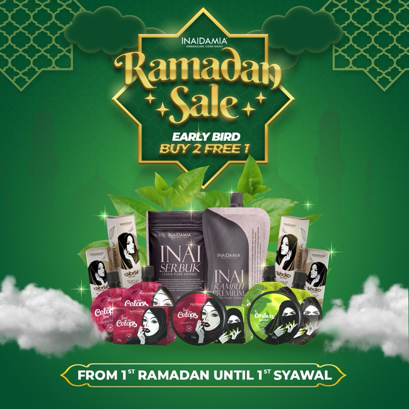 INAI DAMIA READY STOCK INAI RAMBUT PREMIUM HAIR HENNA PASTE INAI SERBUK ...