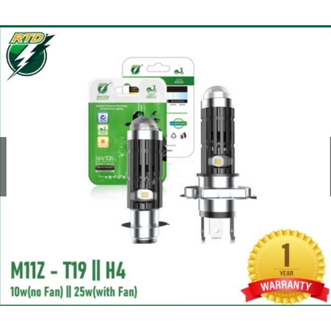 RAYTON RTD M11Z T19, H4 Twilight RGB 25watt Motorcycle Light Bright White With Cooling Fan ...