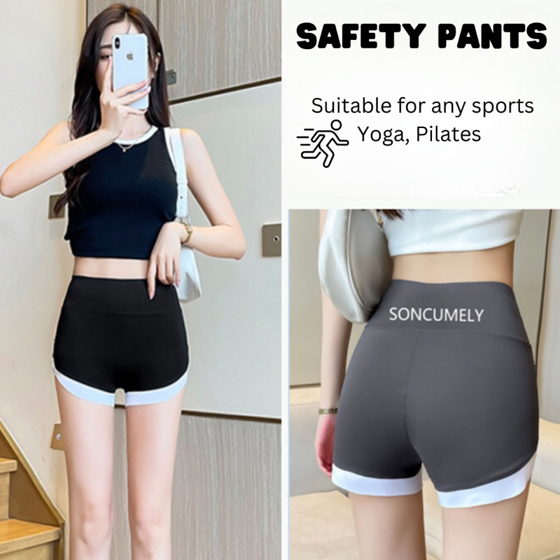 🇲🇾[14A] Ladies Women Sports Shorts Pants Safety Running Yoga Pilates ...