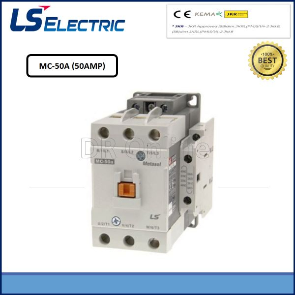 LS CONTACTOR 50A 22KW/40HP ~ 50A ~ 1NO+1NC ~ 110VAC,24VAC,240VAC,415VAC ...