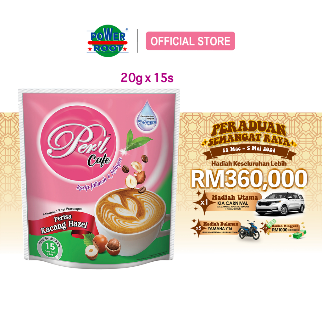 Per'l Kacip Fatimah & Collagen Cafe - Hazelnut (20gm X 15 Sachets ...