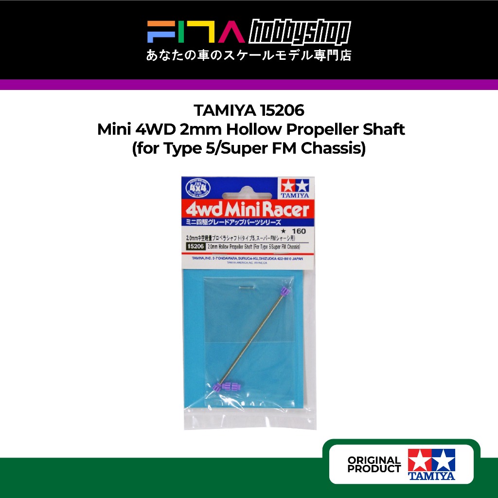 TAMIYA 15206 Mini 4wd 2.0mm Hollow Propeller Shaft (Super FM Chasis ...