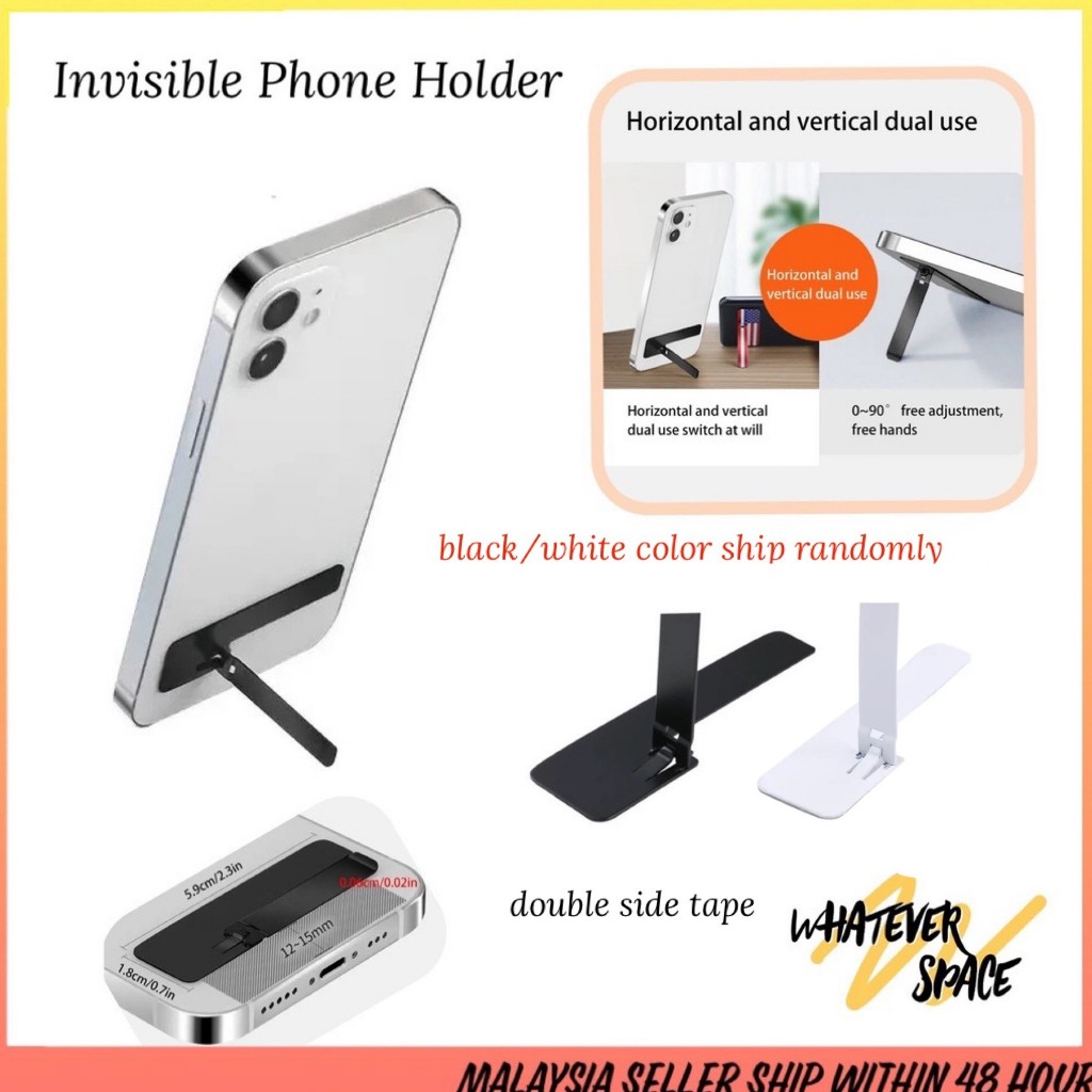 Invisible Folding Stand Metal Folding Phone Holder Alloy Invisible Back ...