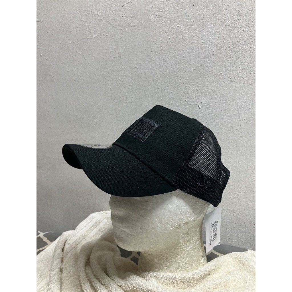 NE Trucker Jepun NE Box Black Logo Full Black Baseball Cap Snapback ...