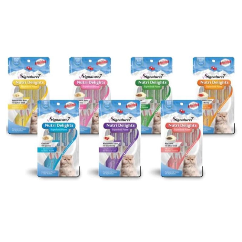 Signature7 Nutri Delight SuperFood Puree 4x15g - Cat Food / Cat Treats ...