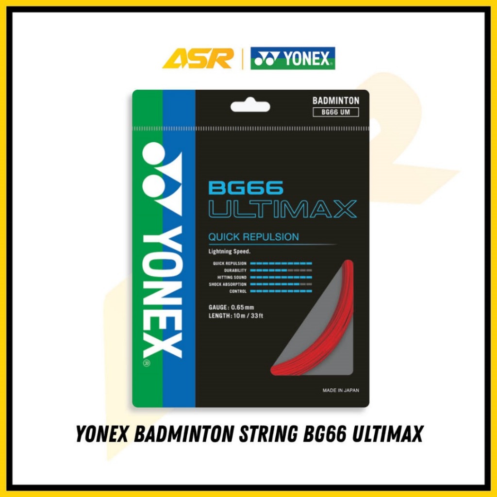 Tali Raket Yonex Badminton String BG66 / BG66 Ultimax / BG66 Brilliant ...