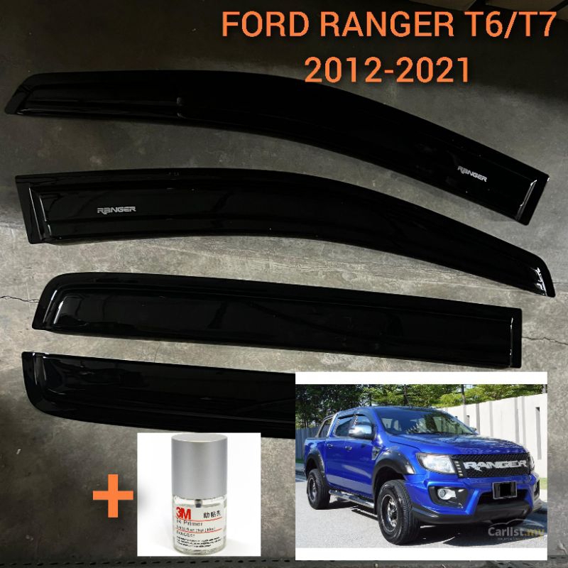 FORD RANGER T6/T7 2012-2021 Door Visor Wind Deflector Air Press Window ...