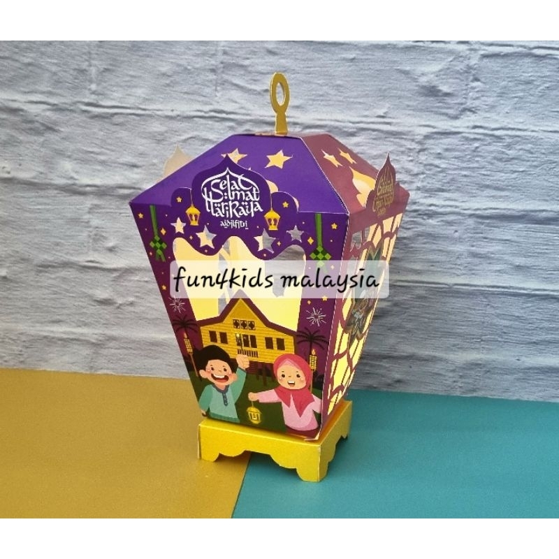 Hari Raya Craft | DIY Craft Cardboard Lantern Pelita Kit with LED light ...