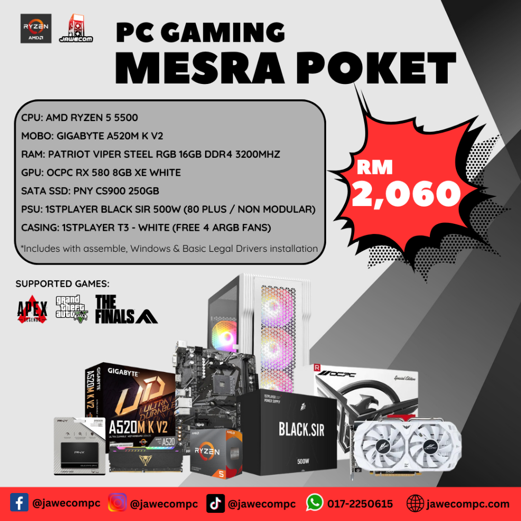 PC GAMING MESRA POKET (GAMING/STREAMING/EDITING/WORKSTATION) | Shopee ...