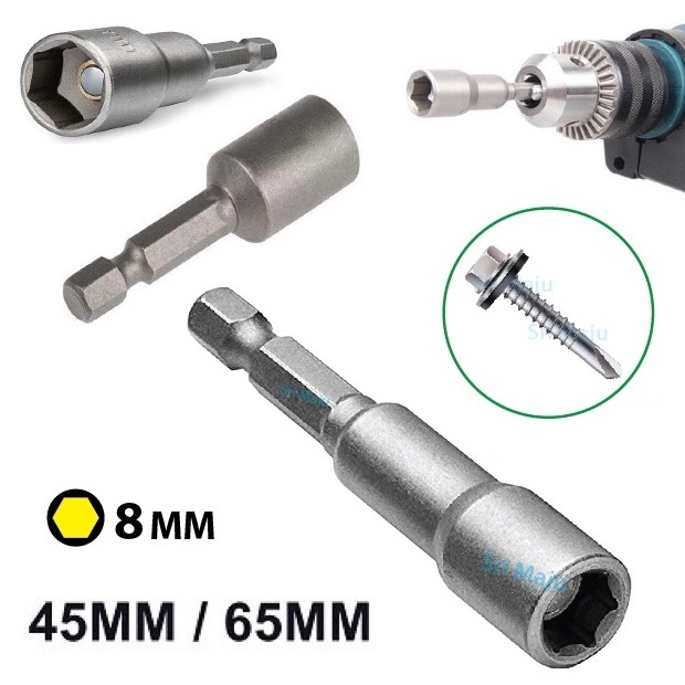 Nut Setters 8MM 45L/65L Magnetic Nut Setter Hex Nut Setter Driving Bit ...