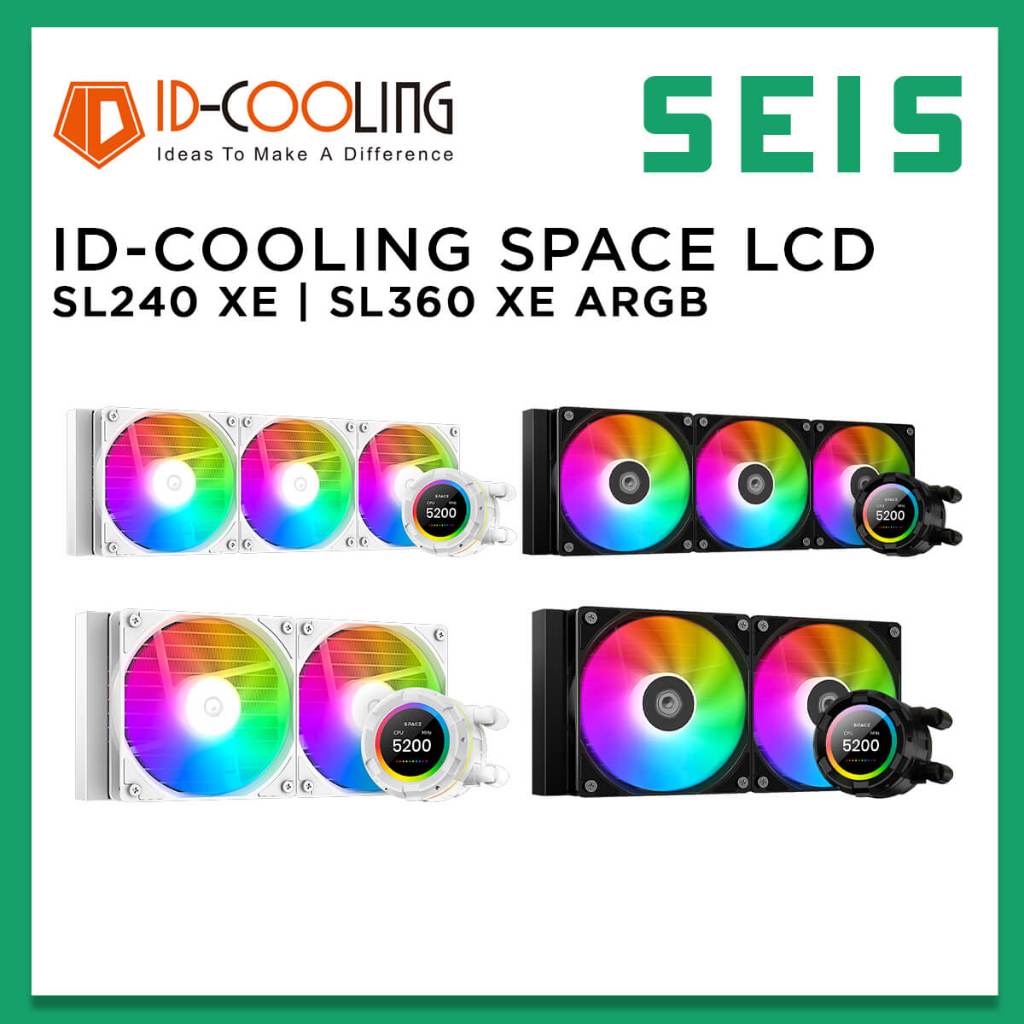 ID-COOLING SPACE SL240 XE / SL360 XE WITH LCD AIO WATERCOOLING ...