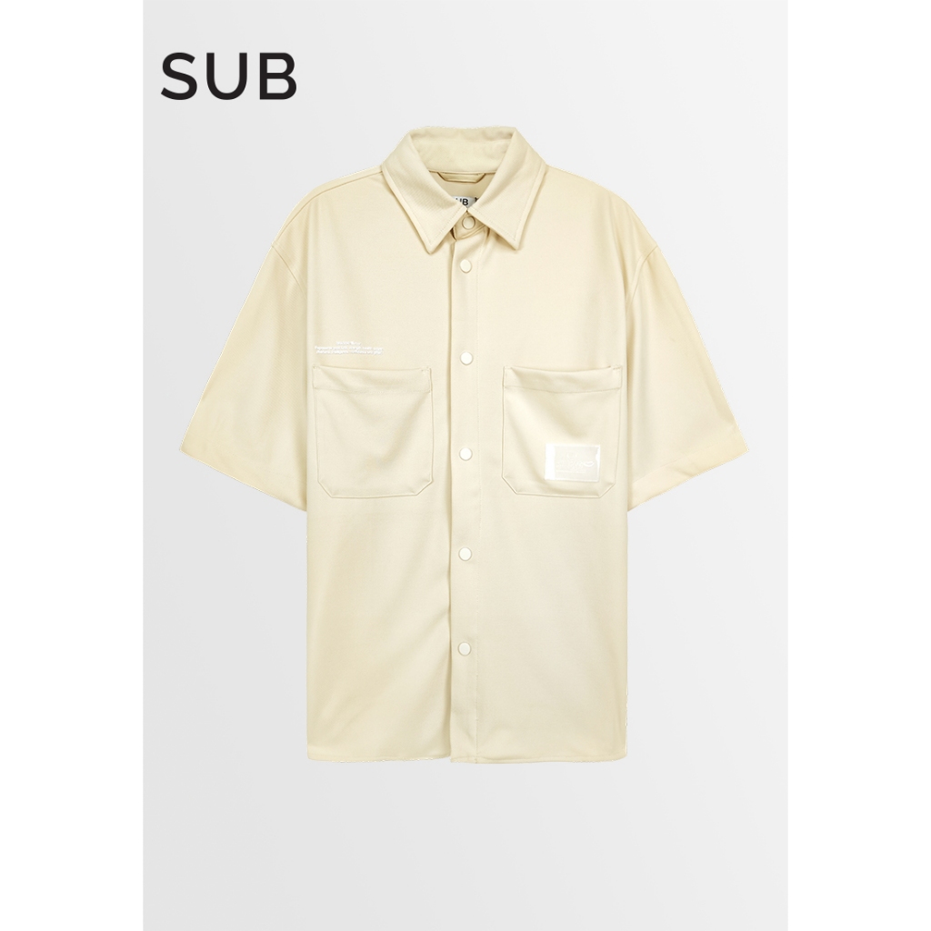 SUB Men Short-Sleeve Oversized Polo Shirt - Light Khaki - 410080 / Baju ...