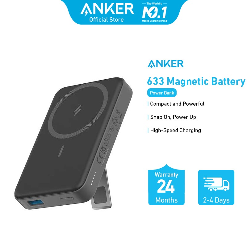 Anker 633 Magnetic Battery 10000mAh (MagGo) - Black A1641 | Shopee Malaysia