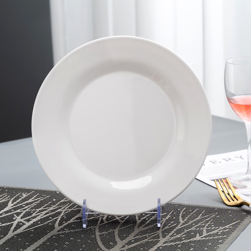 9 Inch White Melamine Restaurant Round Plate餐厅圆盘 Pinggan Bulat Restoran ...