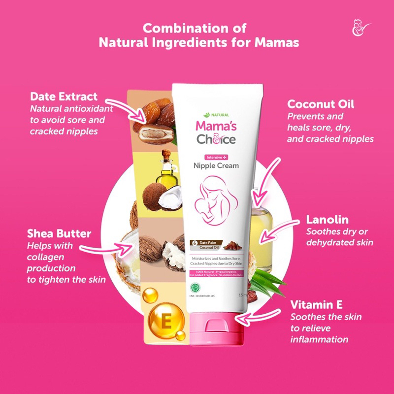 Mama’s Choice Intensive Nipple Cream - | Krim Puting Lanolin ...