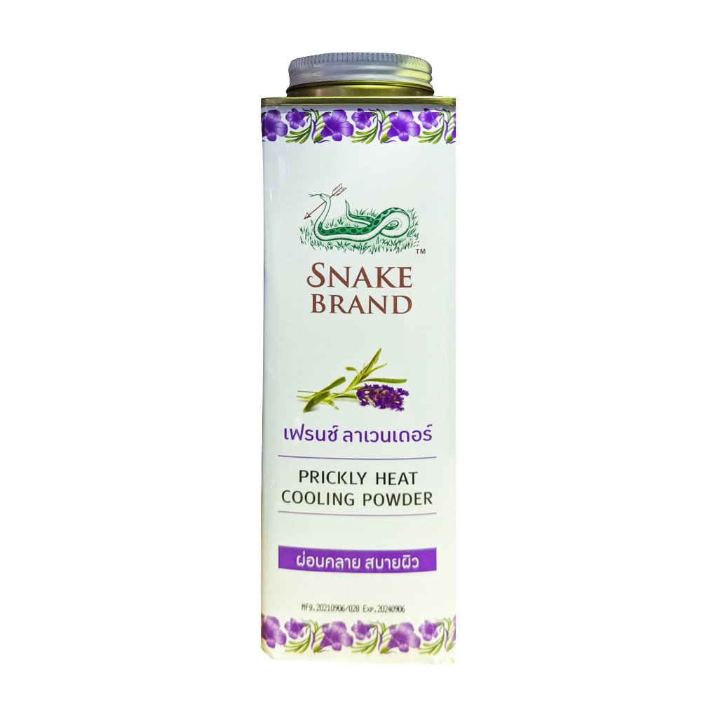 Snake Brand 蛇粉 280g Prickly Heat Cooling Powder Classic Lavender Sakura ...
