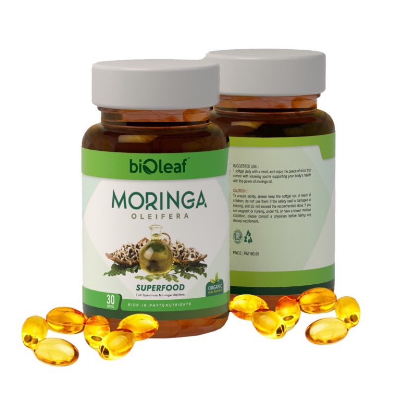 Bioleaf MORINGA Oleifera kini dalam bentuk 30's SOFTGEL | Shopee Malaysia