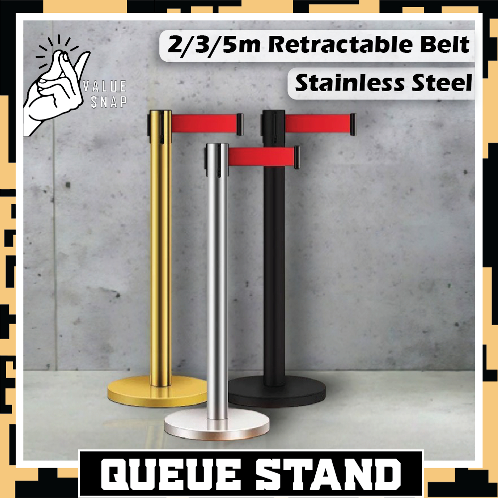 Queue Stand Barrier Divider Pole Retractable Belt Queue Up Stand ...