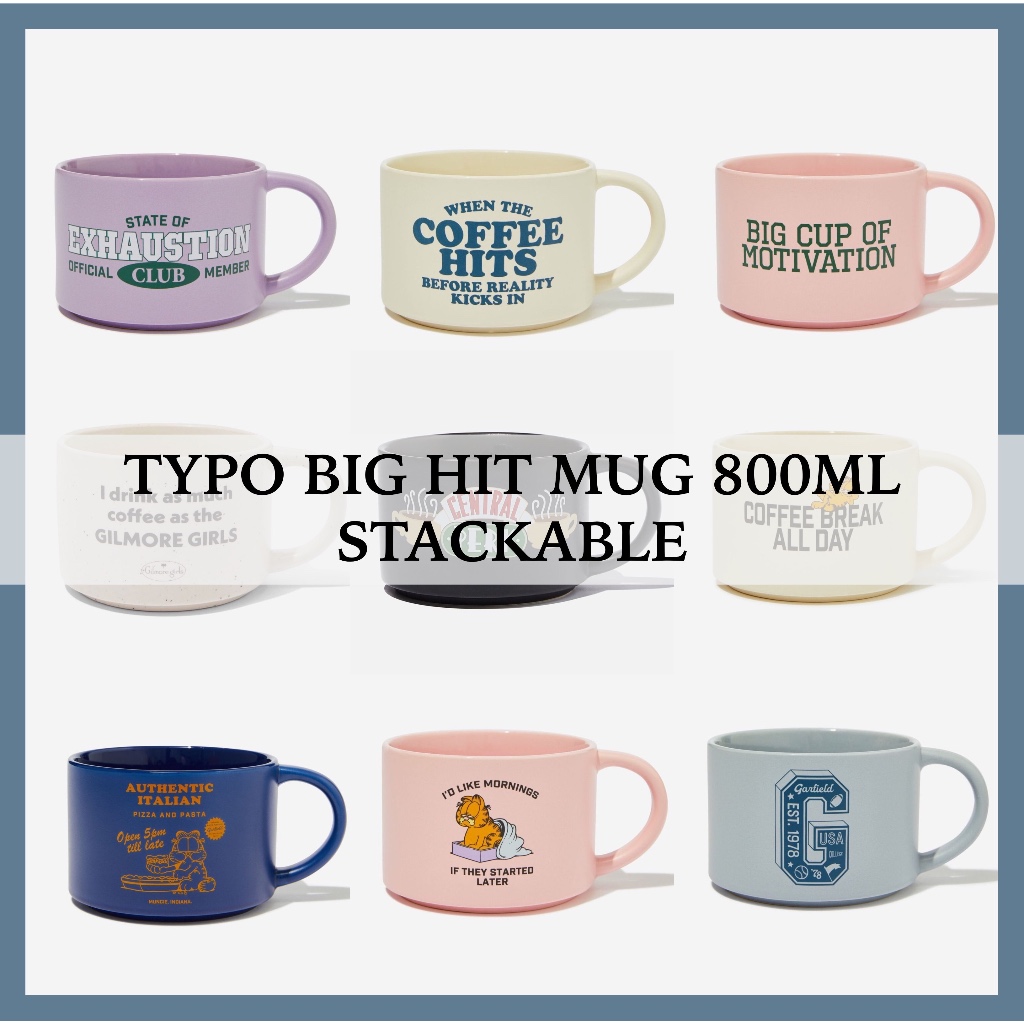 TYPO x Garfield Mug / Tallest Mug & Big Hit Mug / larger serving size ...
