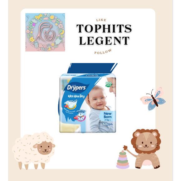 Drypers Weewee dry NewBorn 60pcs/ Newborn 80pcs /S size 82pcs | Shopee ...