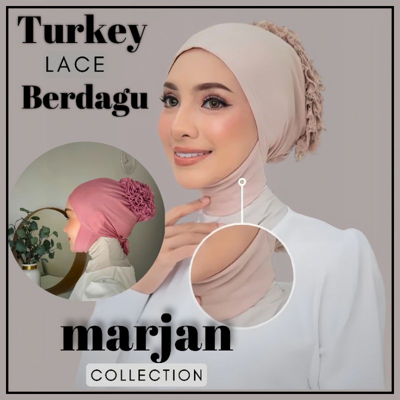 Inner Lace Turkey Berdagu Perimum Cotton Anak Tudung Lace Turkai/Inner ...