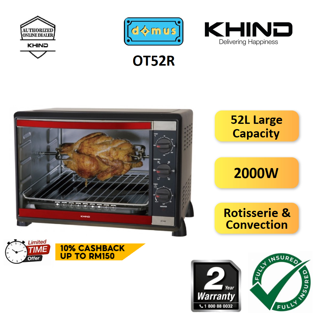 KHIND 52L Electric Oven Grill Oven Toaster Ketuhar Elektrik Murah Besar ...