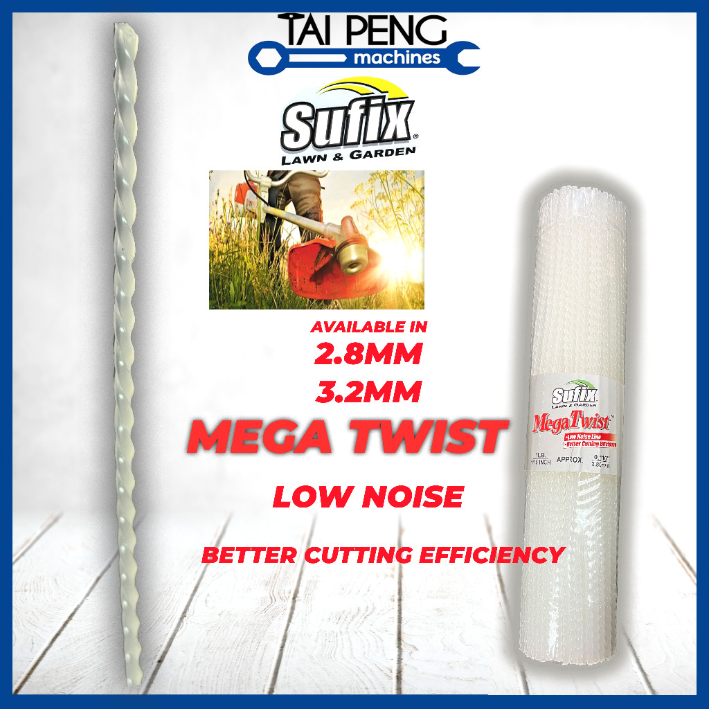 (Heavy Duty) Tali Mesin Rumput SUFIX MEGATWIST nylon trimmer tali ...