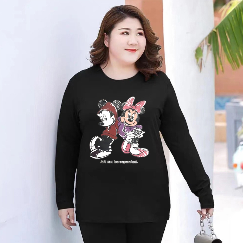150KG XL-8XL Plus fat plus size fat T-shirt Women's T-shirt Mother Wear ...