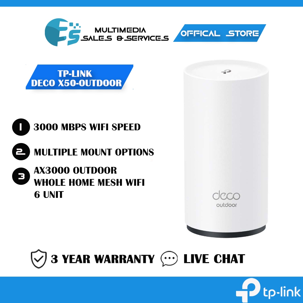 Tp-Link Deco X50-Outdoor AX3000 Outdoor Whole Home Mesh WiFi 6 Unit | Shopee Malaysia