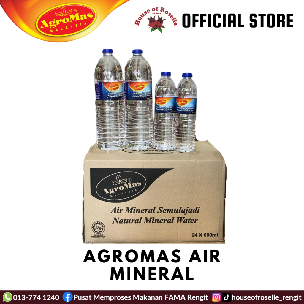 Agromas Air Mineral 1.5L/600mL | Shopee Malaysia