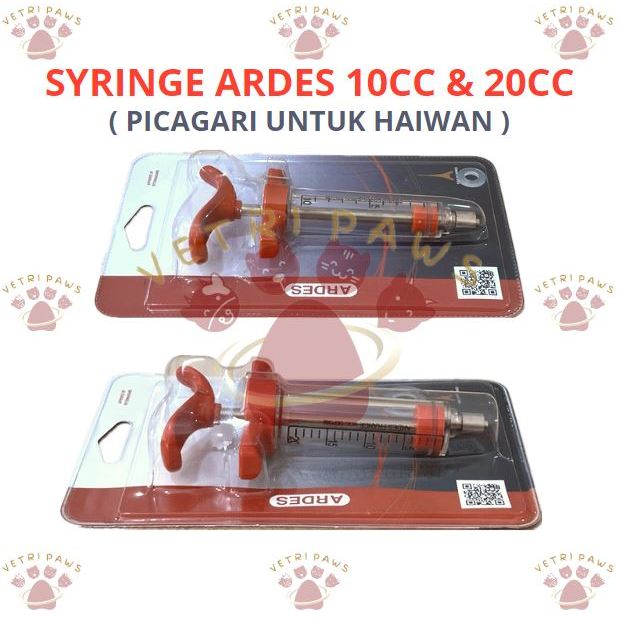 SYRINGE ARDES 10CC & 20CC & HYPODERMIC NEEDLE【PICAGARI & JARUM BERKUALITI TINGGI UNTUK HAIWAN ...