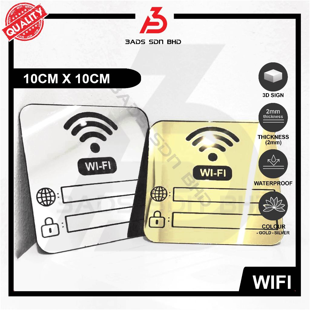 WiFi Acrylic Signage, Wifi Signage Akrilik, 无线上网 | Shopee Malaysia