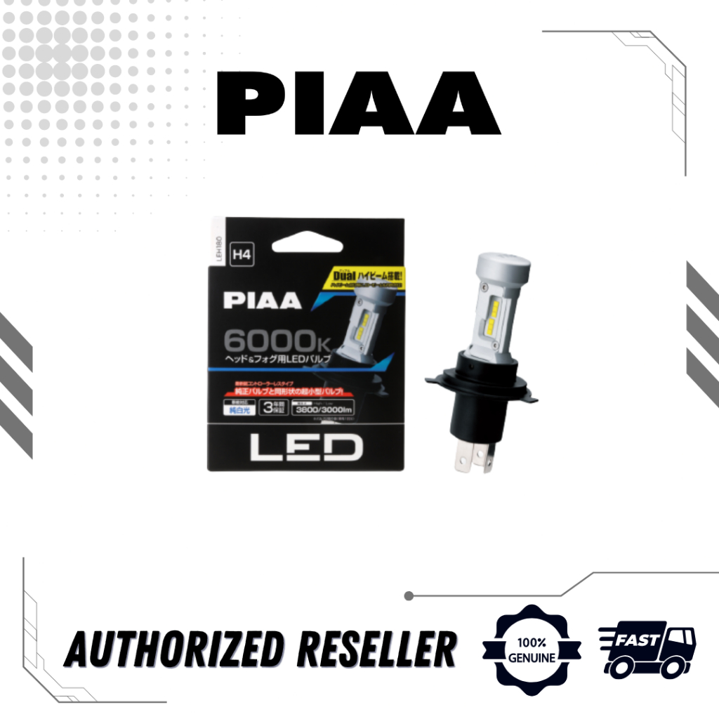 PIAA LEH180 H4 4th GEN Ultra Compact 6000K LED Bulb (Original) | Shopee Malaysia