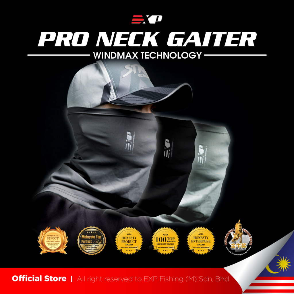 EXP WINDMAX SERIES PRO NECK GAITER Anti UV Protection Fishing ...