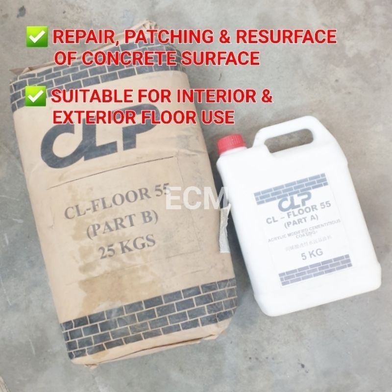 CLP CL FLOOR 55 (30KG SET) ACRYLIC POLYMER CEMENTITIOUS COATING FOR ...