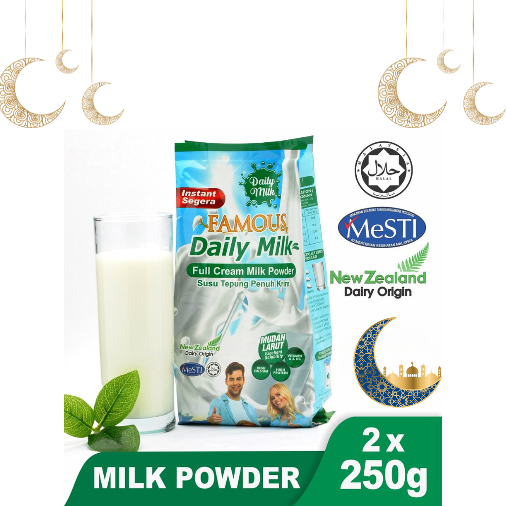 Famous Daily Milk Softpack 2 x 250g (500g) (Instant Full Cream Milk ...