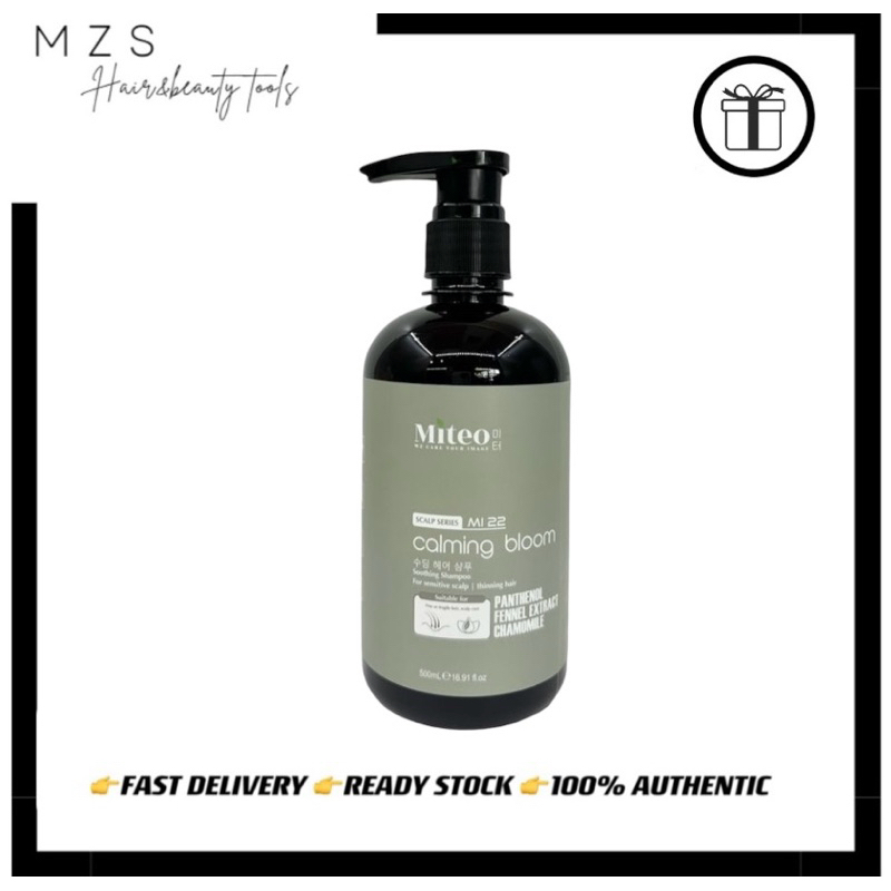 Miteo Calming Bloom Cooling Hair Scalp Shampoo For Sensitive /Hair Loss ...