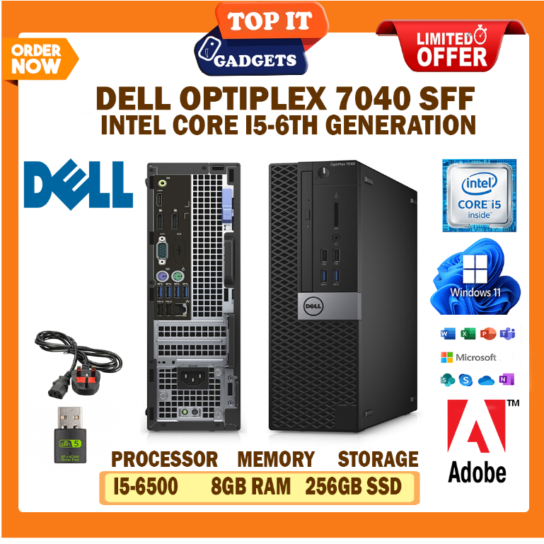 DELL OPTIPLEX MINI PC 7040 INTEL CORE I5- 6TH GEN / 16GB RAM 512GB HDD ...