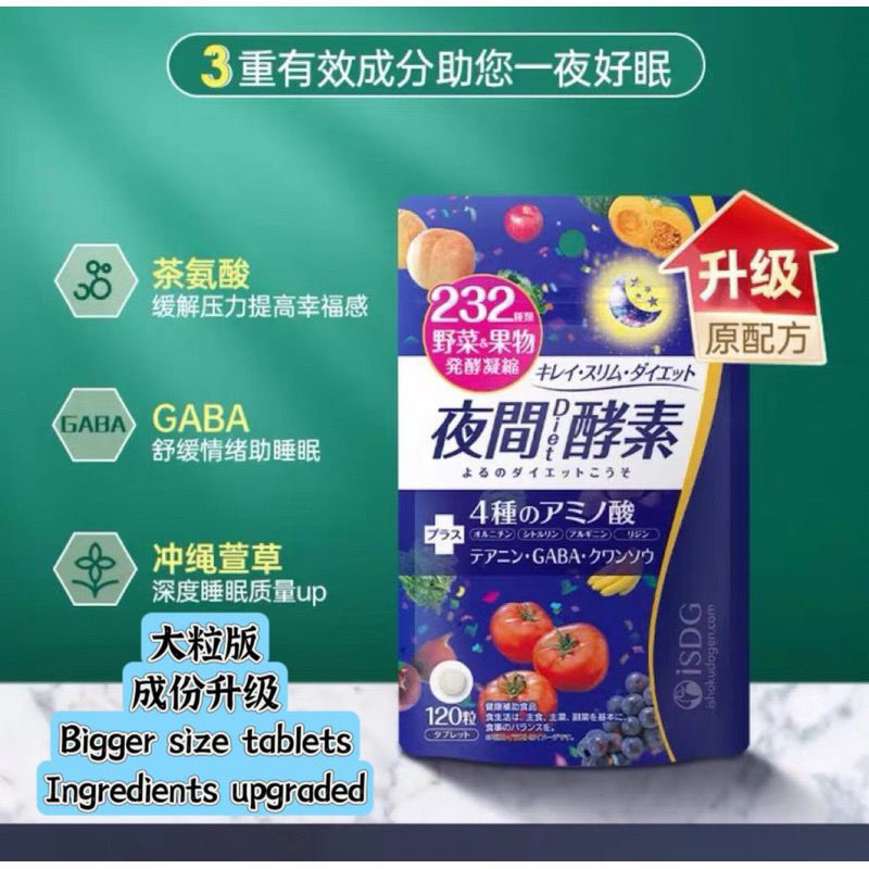 Jepun malam 232 buah-buahan#sayur-sayuran #JAPAN ISDG 日本进口夜232水果蔬菜120粒 ...