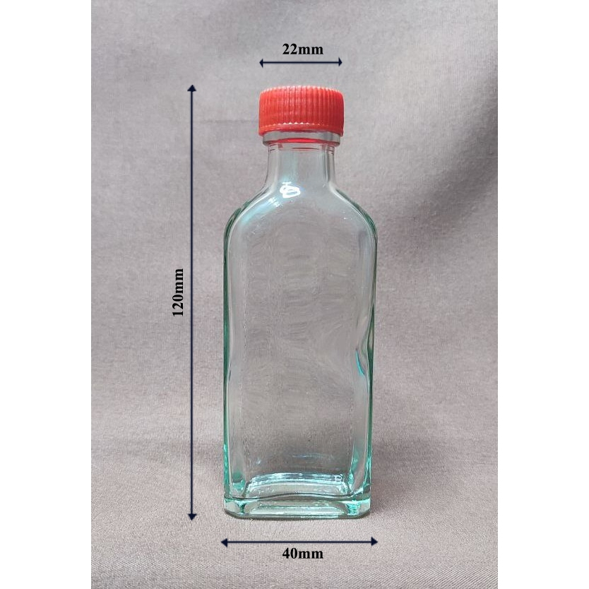 60ml Botol Kaca / Flat Glass Bottle / 20pcs / 50pcs | Shopee Malaysia