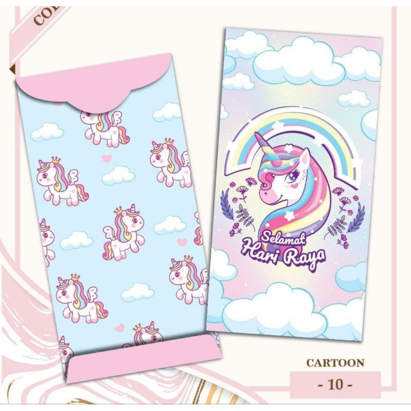 Sampul Duit Raya Aidilfitri Terkini Cartoon Unicorn Design Murah Cantik ...
