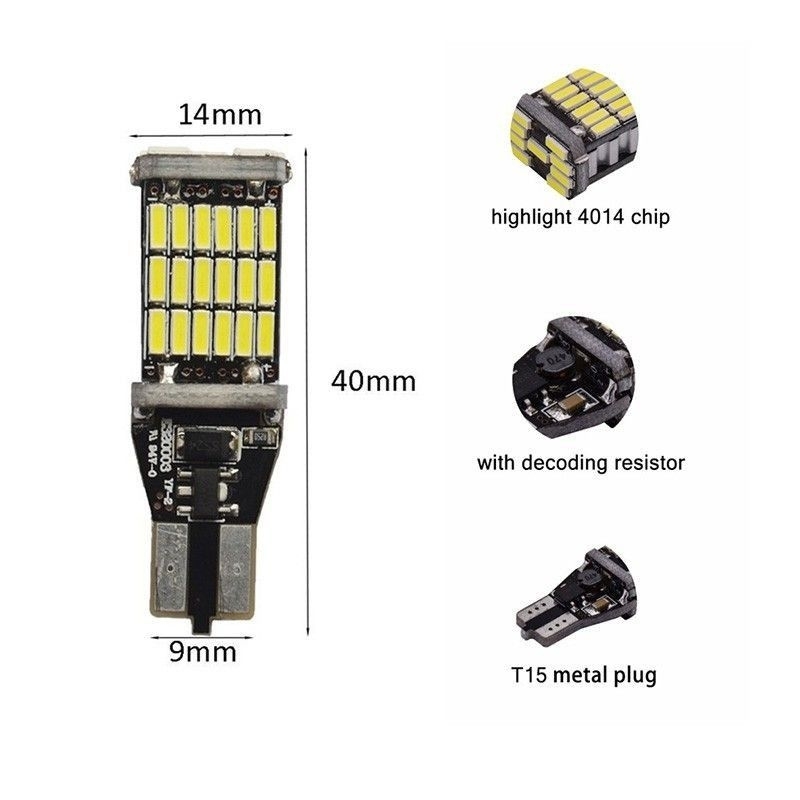 1pc MYVI ALZA AXIA LIVINA T15 BA15S W16W 45SMD Reverse Third Brake ...