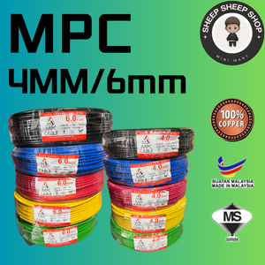 【Loose Cut】MPC Kabel 4mm/6MM wayar elektrik Insulated PVC 100% Pure Copper Cable SIRIM approve ...